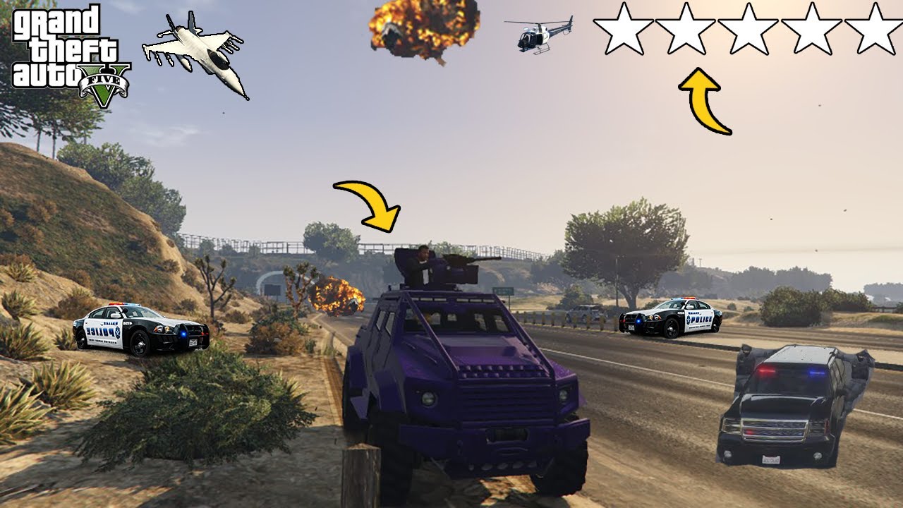 Police Chase in Insurgent - GTA V Gameplay - YouTube