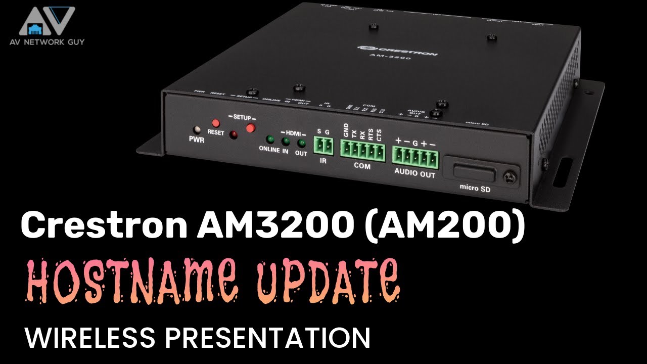 Crestron AM200 Hostname Setup - YouTube