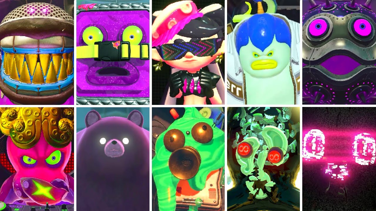 Splatoon Series - All Bosses (DLC Included) - YouTube