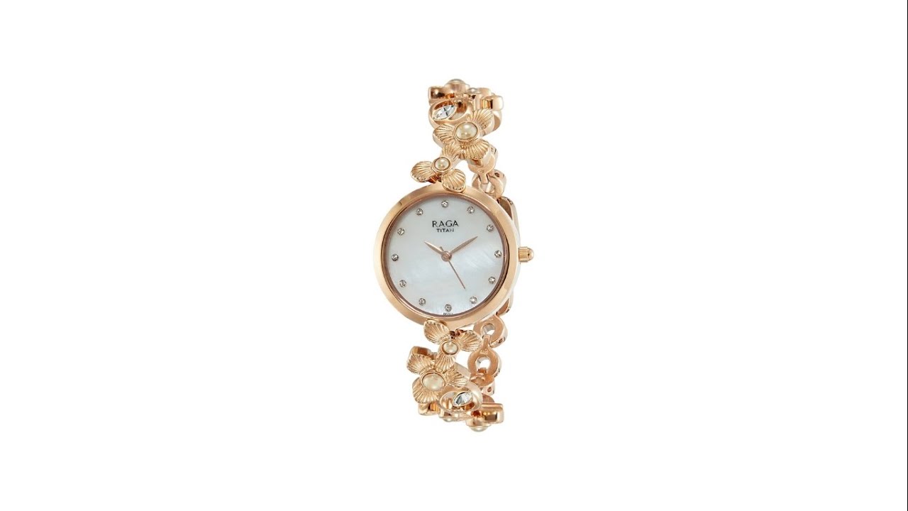 Titan Raga Aurora Analog Mother of Pearl Dial Women's Watch NM95048WM01 ...