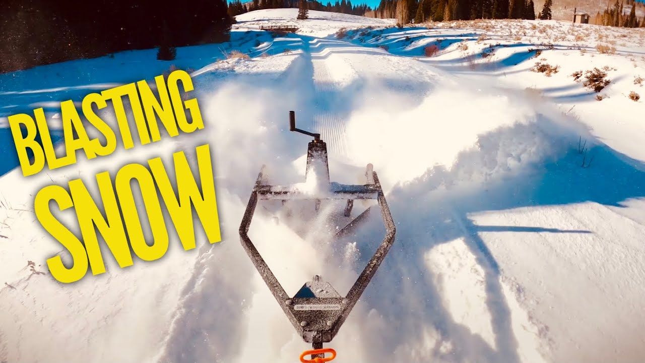 Clearing Snow with the SNO BLASTER 33 (For clearing snow off your trail ...