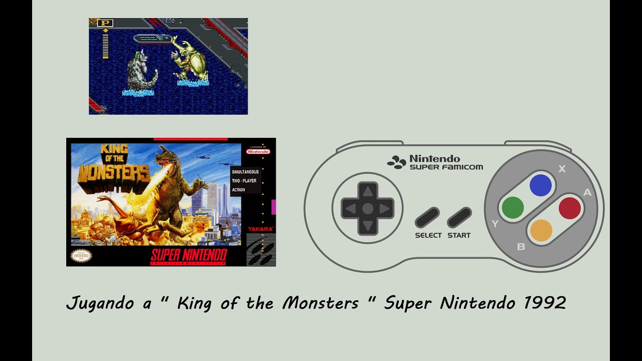 🎮 Jugando a "King of the Monsters" SNES /Super Nintendo - SNK-Takara ...