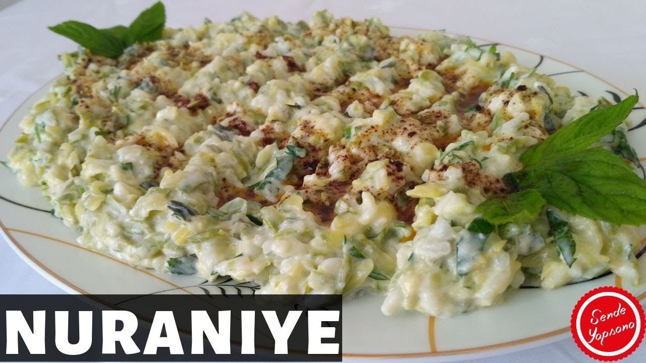 Nuraniye Salatası Tarifi-Yoğurtlu Kabak Mezesi - YouTube