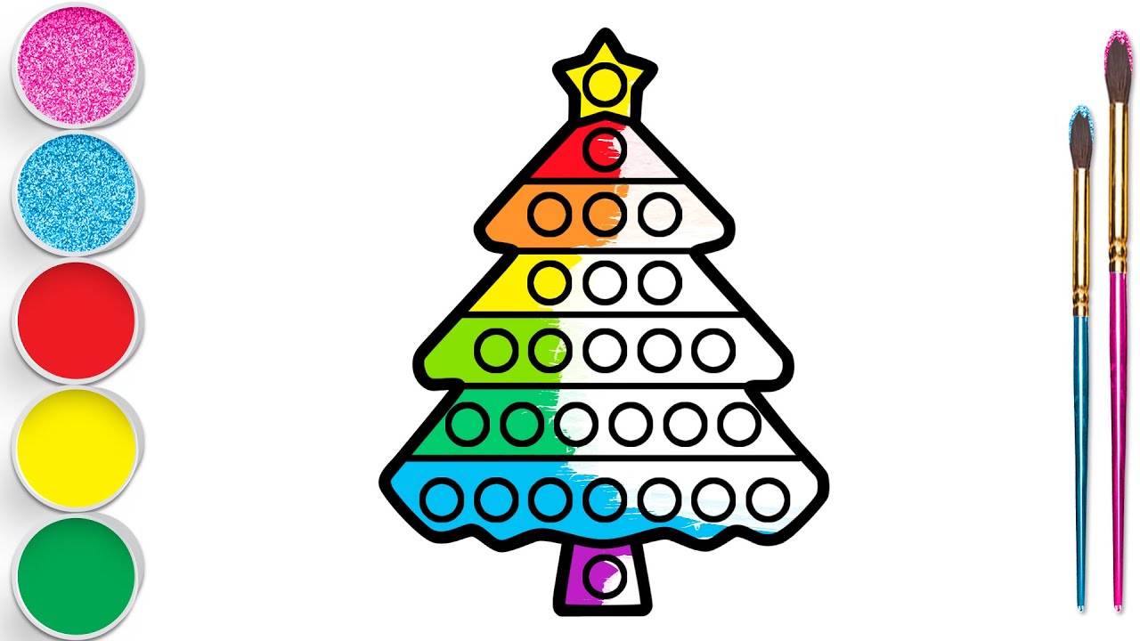 How to draw POP IT easy, pop it christmas tree | Cách vẽ POP IT cho bé ...