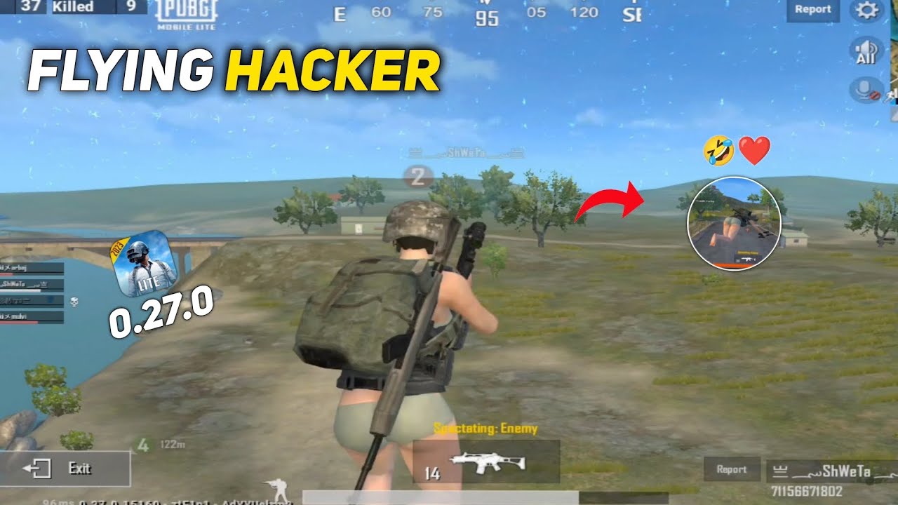 FLYING HACKER😔 PUBG LITE NEW UPDATE 0.27.0 GAMEPLAY 🤣 PUBG LITE FUNNY ️ PUBG LITE - BGMI LITE ...