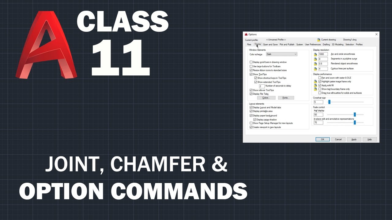 AutoCAD Lec-11 by Engr Abdul Latif || Joint, Chamfer & Option Commands || AutoCAD Bootcamp - YouTube