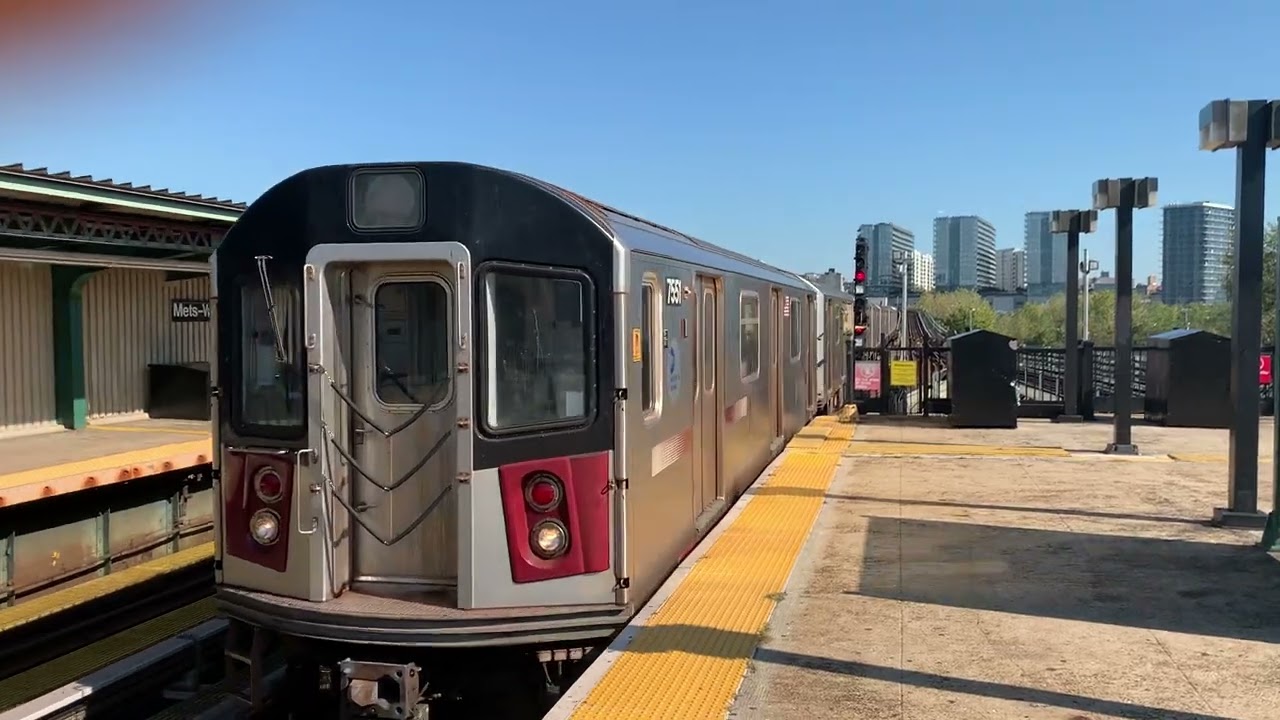 NYC Subway: R188 7 Train action at Mets-Willets Point - YouTube