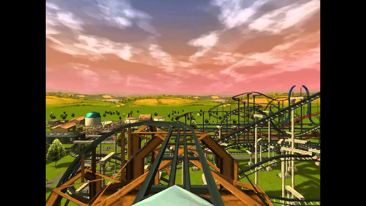 RCT3 Park:Six Flags' Sandbox Zoo and Water Park - YouTube