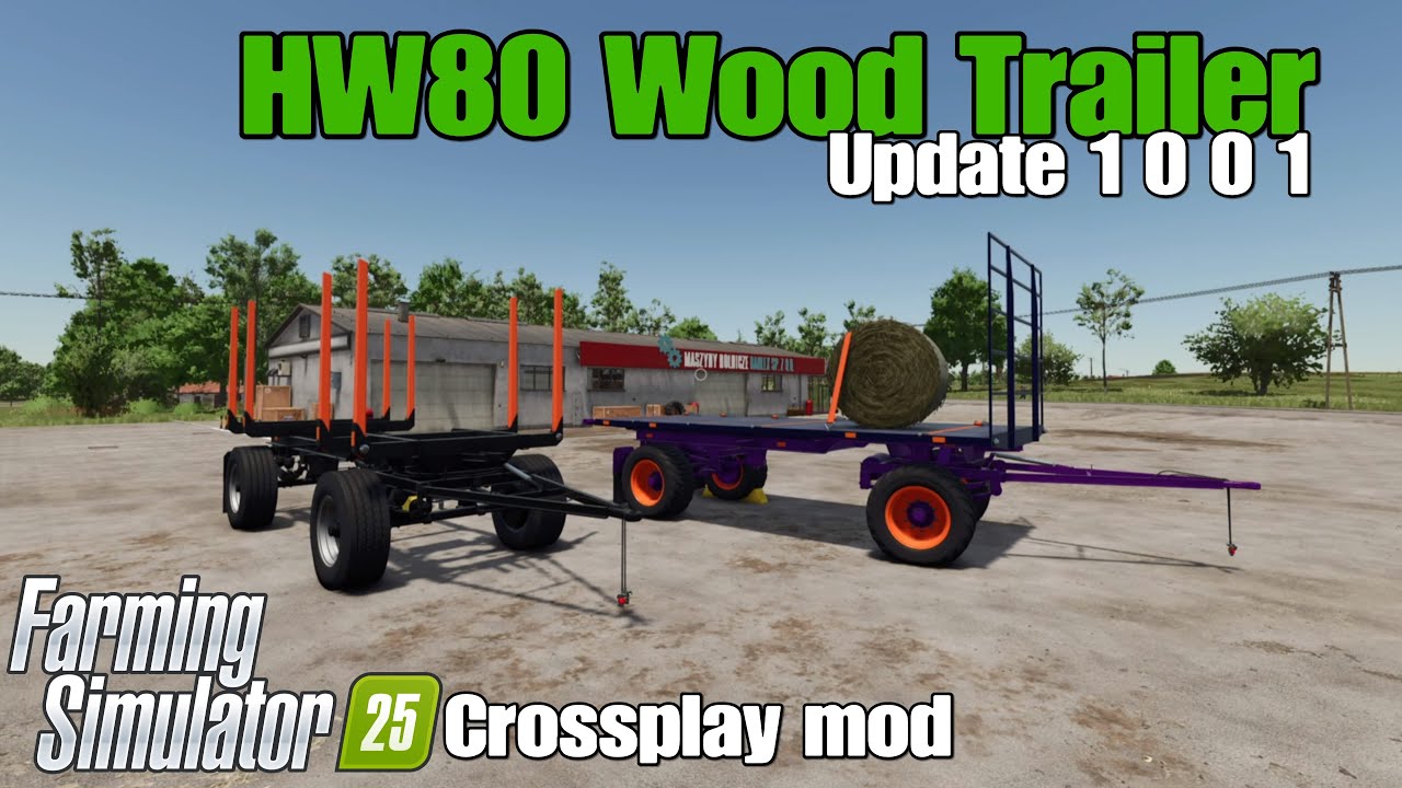 HW80 Wood Trailer / FS25 UPDATE Feb 14 /25 - YouTube