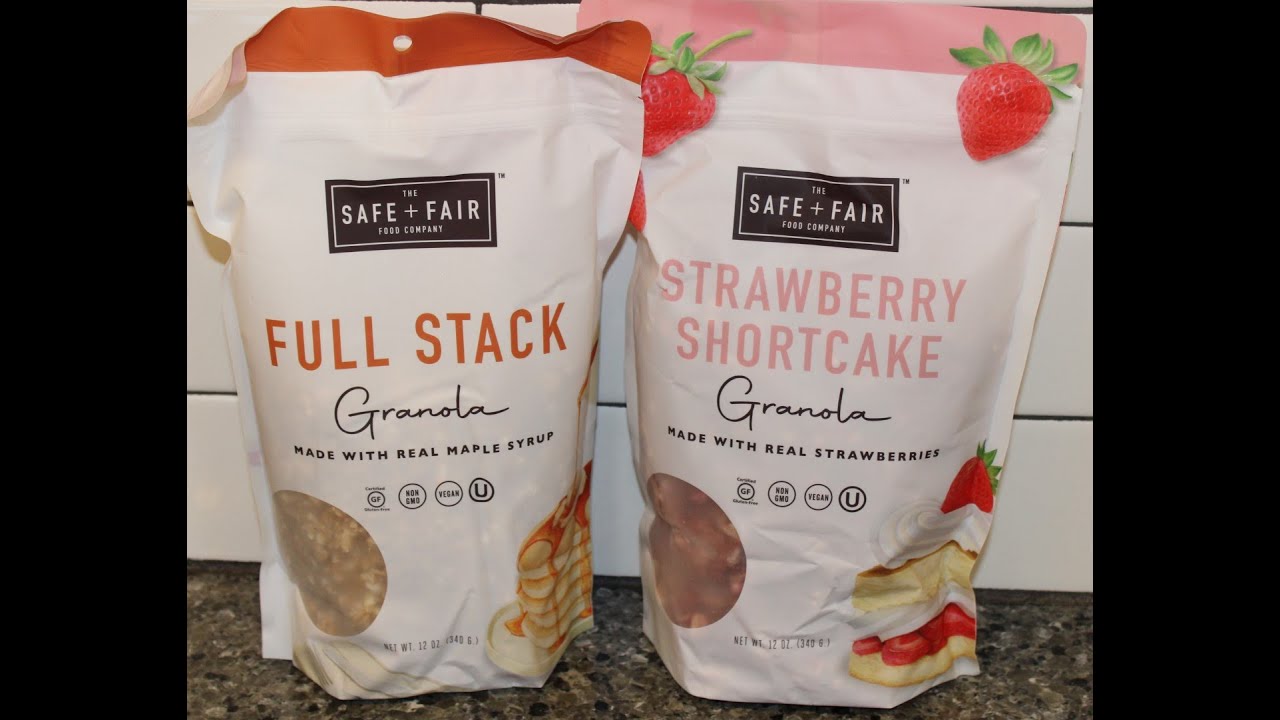 The Safe + Fair Food Company Granola: Full Stack & Strawberry Shortcake ...