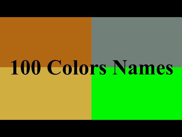 Yellow Green Color Names