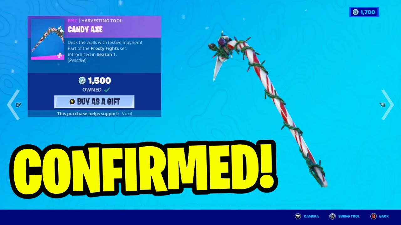 CANDY AXE PICKAXE CONFIRMED RETURN RELEASE DATE IN FORTNITE ITEM SHOP ...
