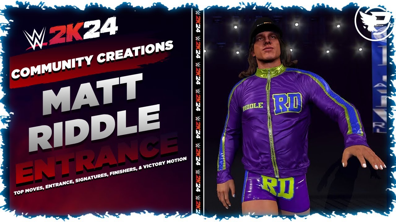 Matt Riddle WWE 2K24 Entrance, Top Moves, Signatures, Finishers ...