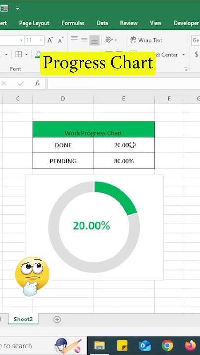how to create progress chart in excel | #shorts #excel #exceltips #exceltutorial - YouTube
