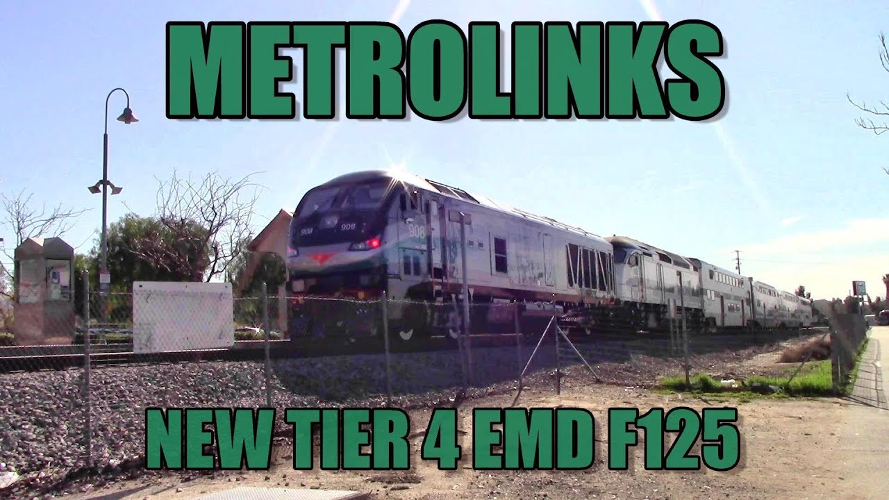 Metrolinks New Tier 4 EMD F125 Locomotive 908 on Saugus Sub. - YouTube