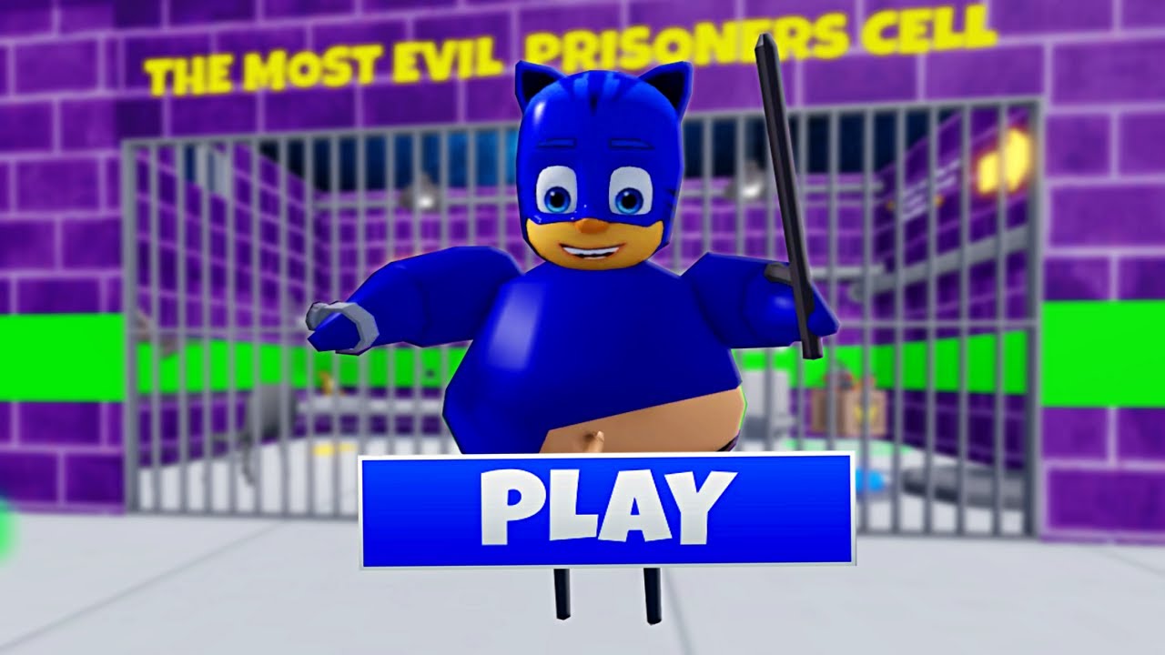 Playing As CATBOY BARRY in PIJAMAS MASK BARRY'S PRISON RUN (Obby) Full ...