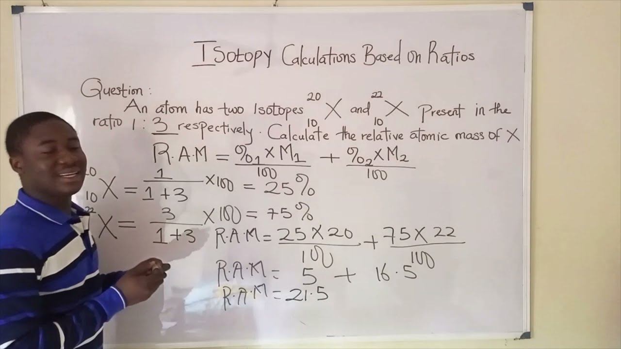 How To Find Relative Atomic Mass Of Isotopes With Ratios YouTube How To Find Relative Atomic Mass Of Isotopes With Ratios YouTube