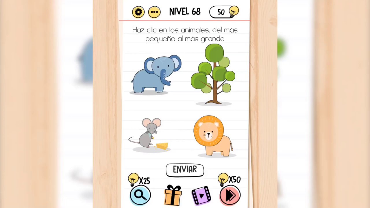 Brain Test | Nivel 68 Haz Clic En Los Animales Del Más Pequeño Al Más ...