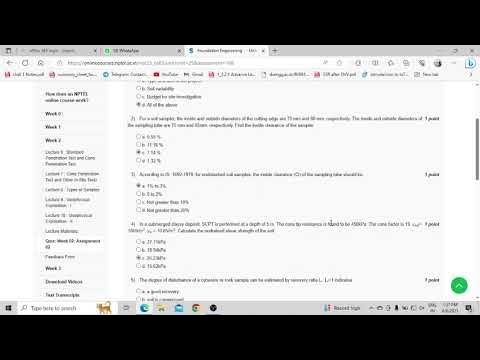 NPTEL Foundation Engineering Week 2 Assignment 2 #nptel - YouTube