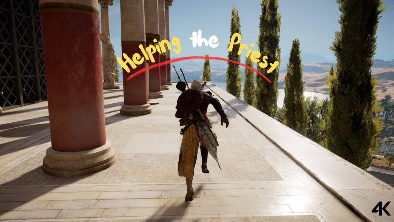 Helping the Priest | Assassin's Creed Origins | 4K60FPS - YouTube