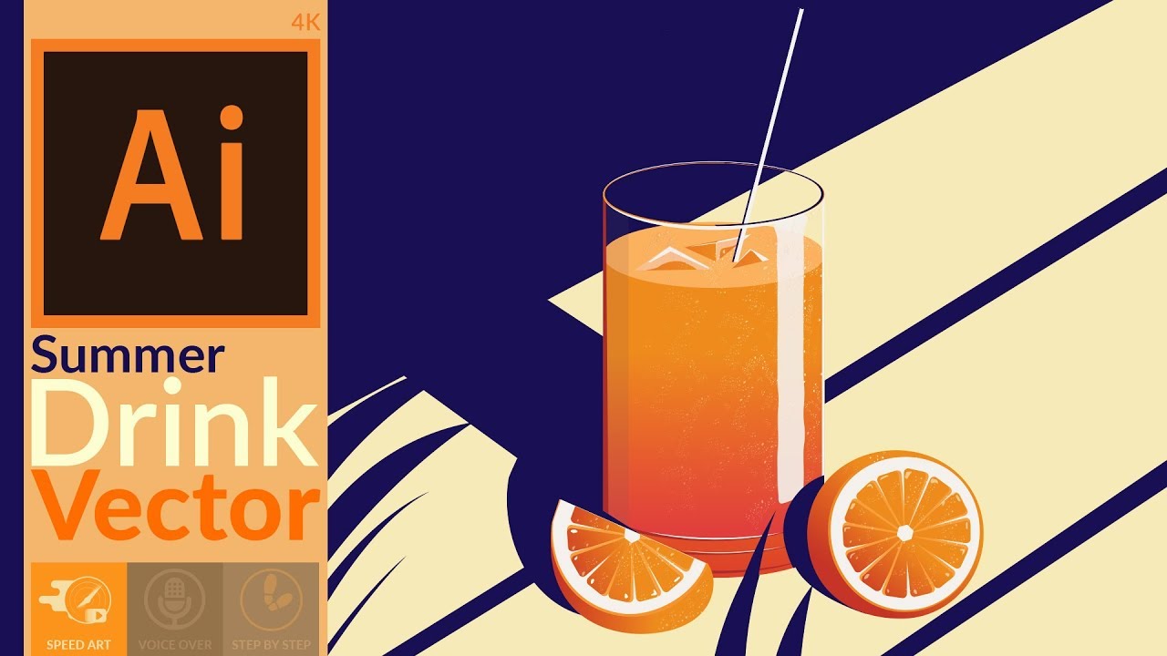 Cocktail Vector Artwork in adobe illustrator CC - YouTube