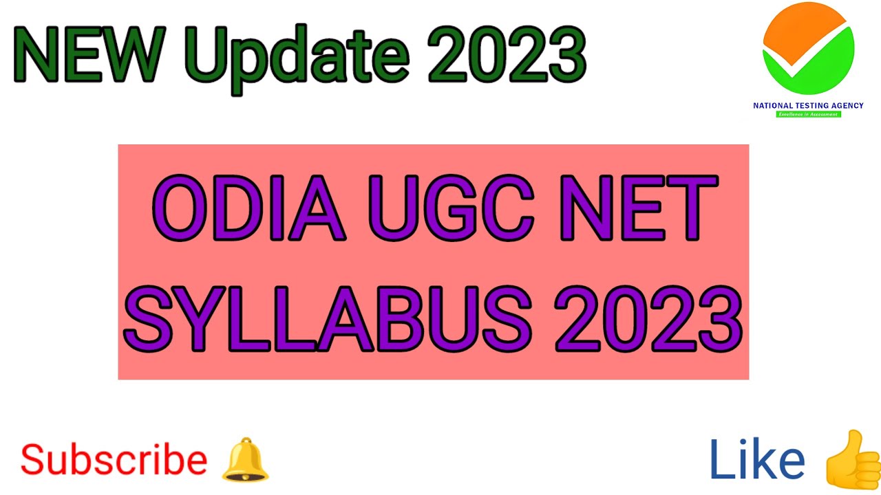 ODlA UGC NET Syllabus 2023. - YouTube
