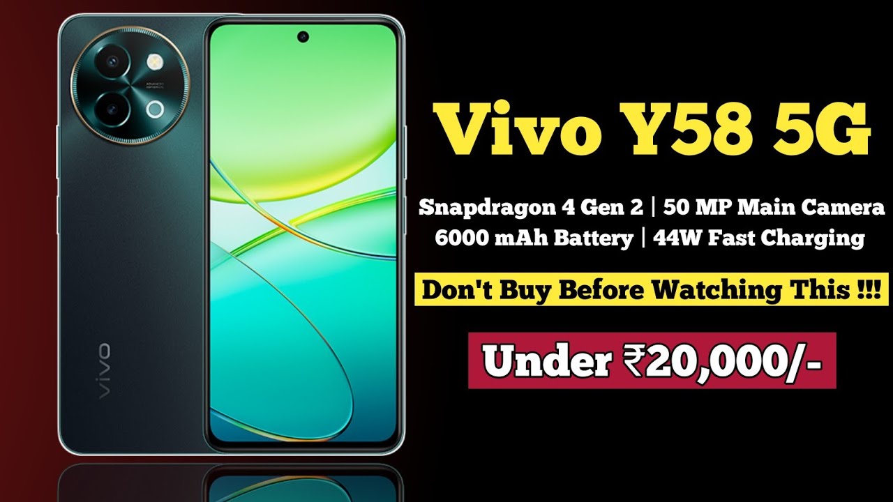 Vivo Y58 5G With 50 MP Camera & 6000 mAh Battery | Vivo Y58 5G Price In ...