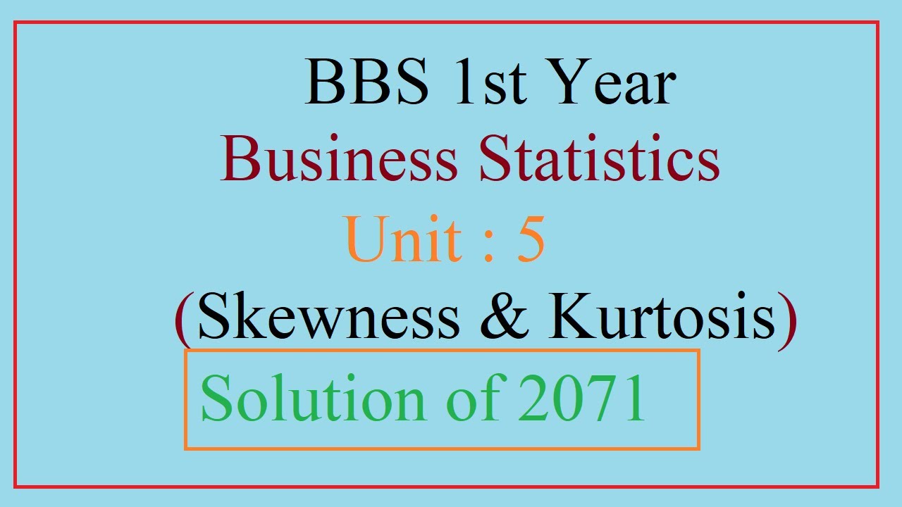 BBS 1st Year :Business Statistics - YouTube