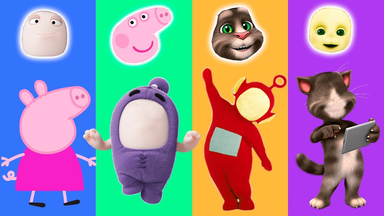 Wrong Face Peppa Pig Teletubbies Talking Tom Oddbods Cartoon Learn ...