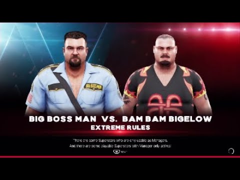 WWE 2k19 - Big Boss Man vs. Bam Bam Bigelow - YouTube