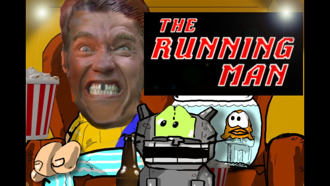 THE RUNNING MAN 1987 ANIMATED REVIEW! -A Guy, A Fish, A Cat and a Movie ...