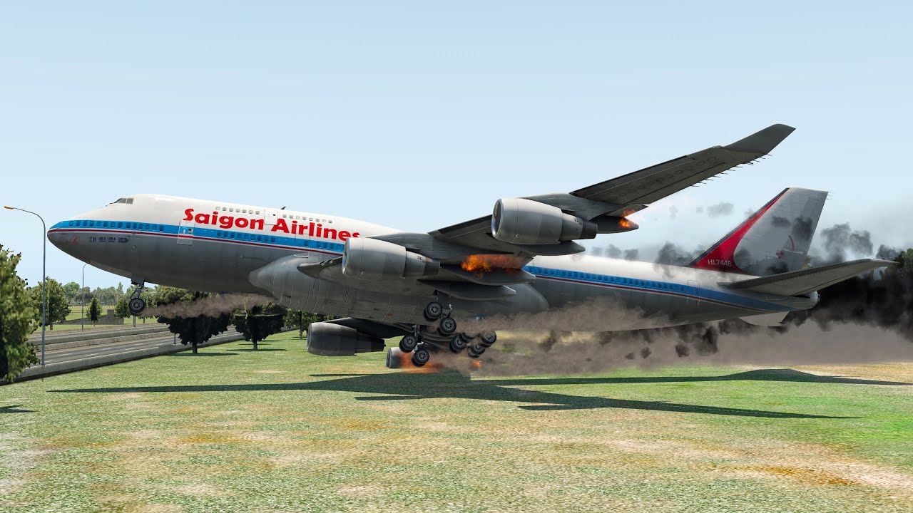 B747 Pilots Makes A Hard Landing After Getting Drunk In Cockpit | XP11 ...