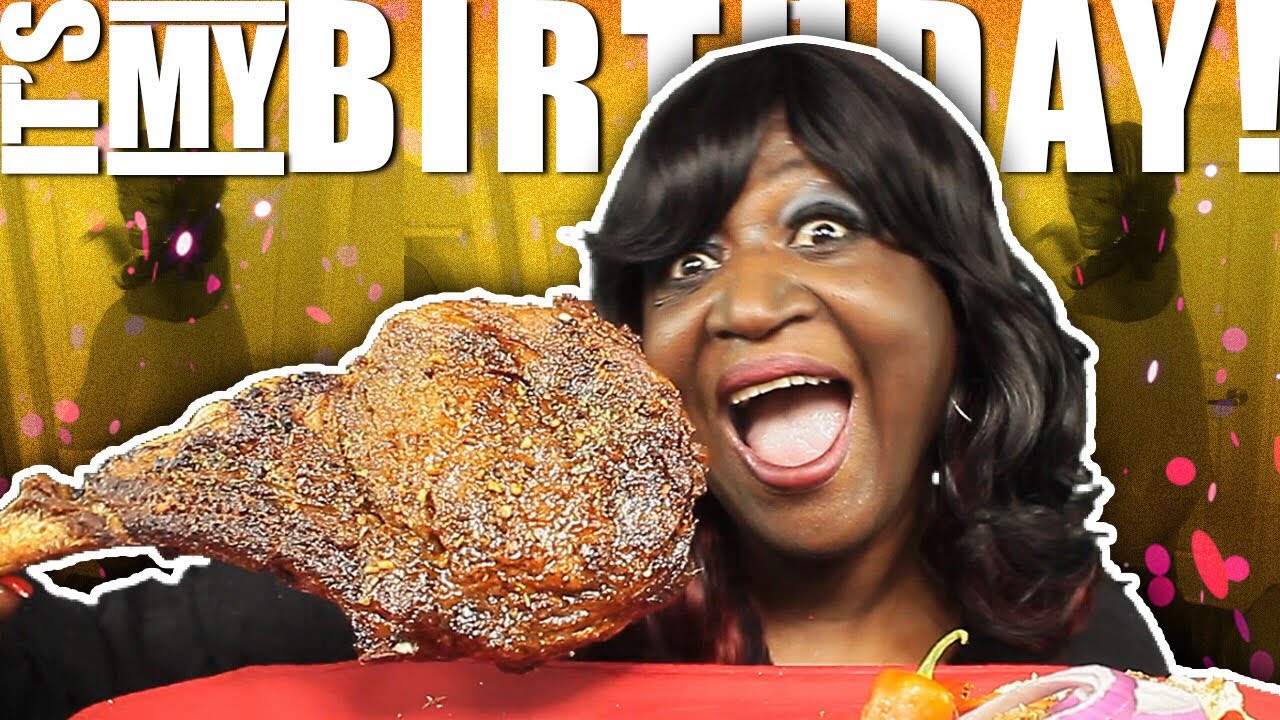 IT'S MY BIRTHDAY | HUGE TOMAHAWK STEAK W/ BLOVE SAUCE | BIRTHDAY ...