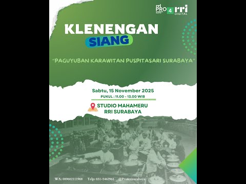 PAGUYUBAN KARAWITAN PUSPITASARI SURABAYA || PRO 4 RRI SURABAYA