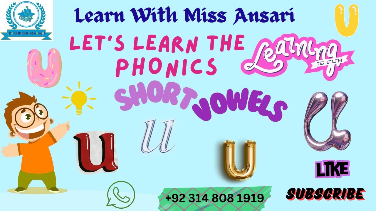 Short wovel sound u | cvc words for kindergarten | CVC words | How to ...