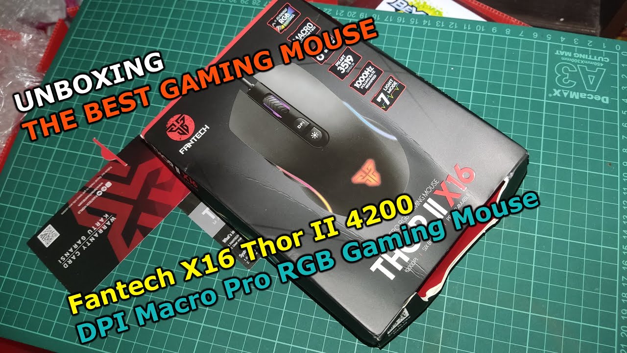 Unboxing Fantech X16 Thor II 4200 DPI Macro Pro RGB Gaming Mouse (2021 ...