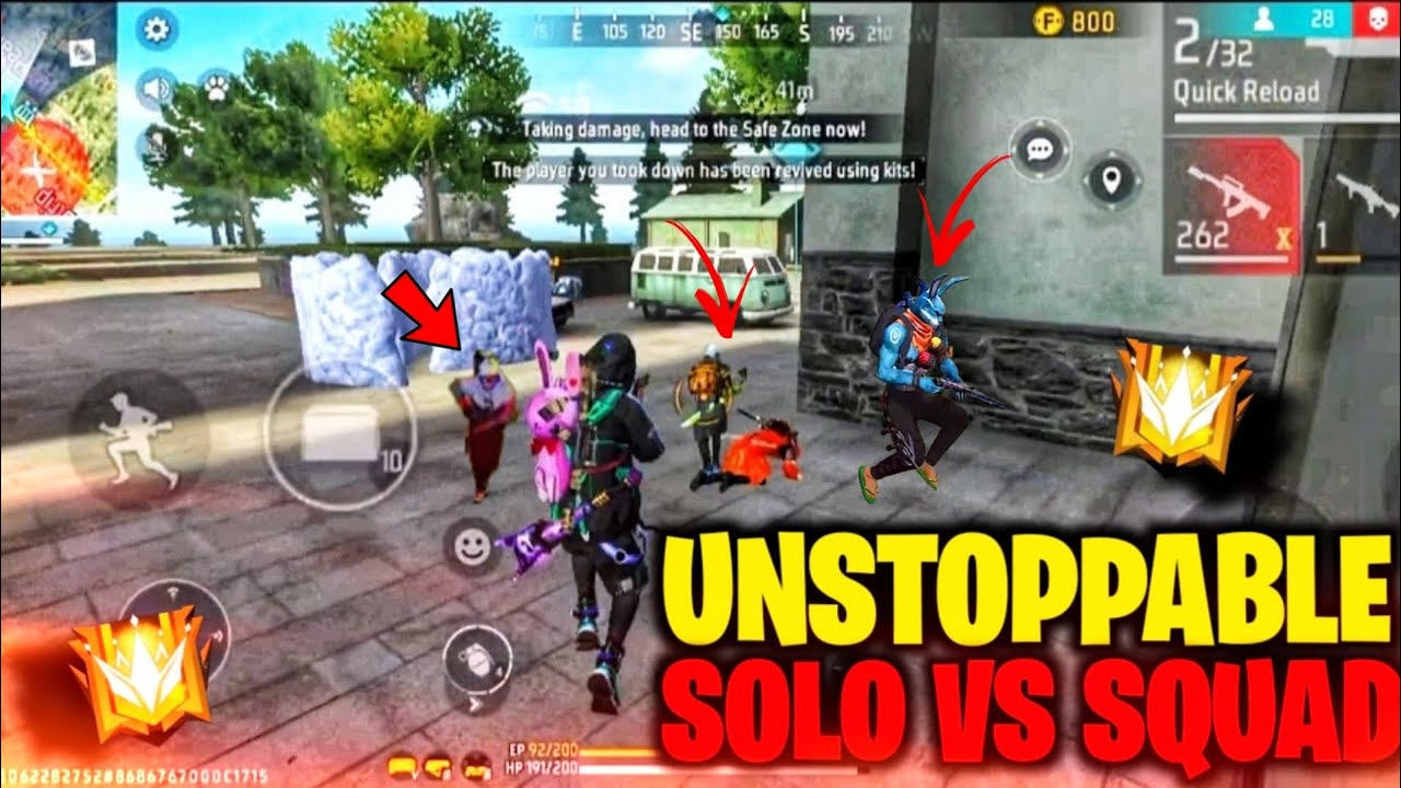 UNSTOPPABLE SOLO VS SQUAD GARND MASTER PLAYERS 😨 15KILL #freefiremax ...