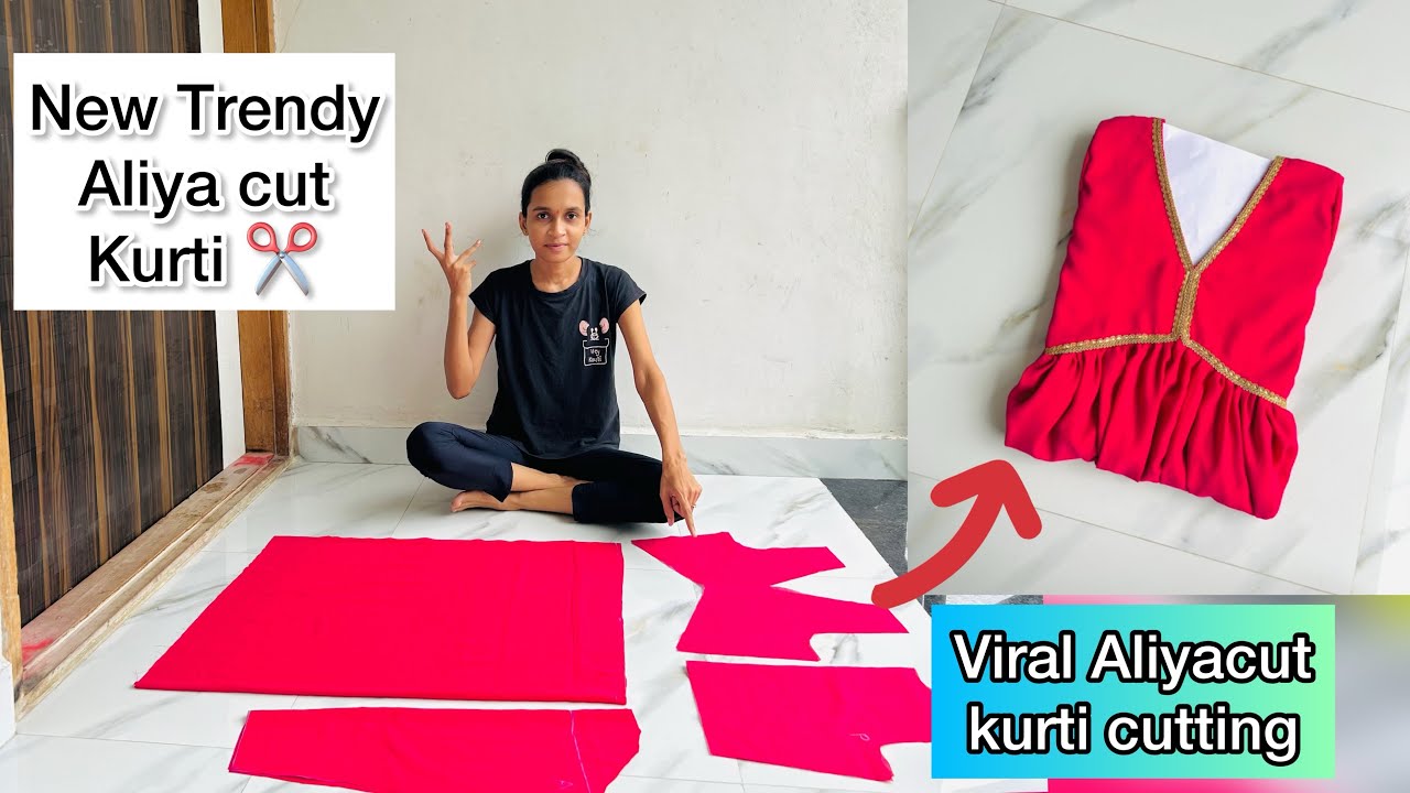 Viral Aliyacut kurti cutting |Readymade Style Designer Kurti cutting ...