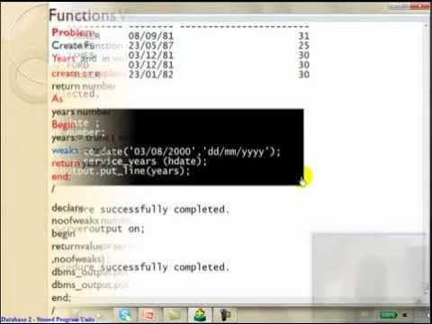 77- Oracle Stored Functions تعليم أوراكل - YouTube