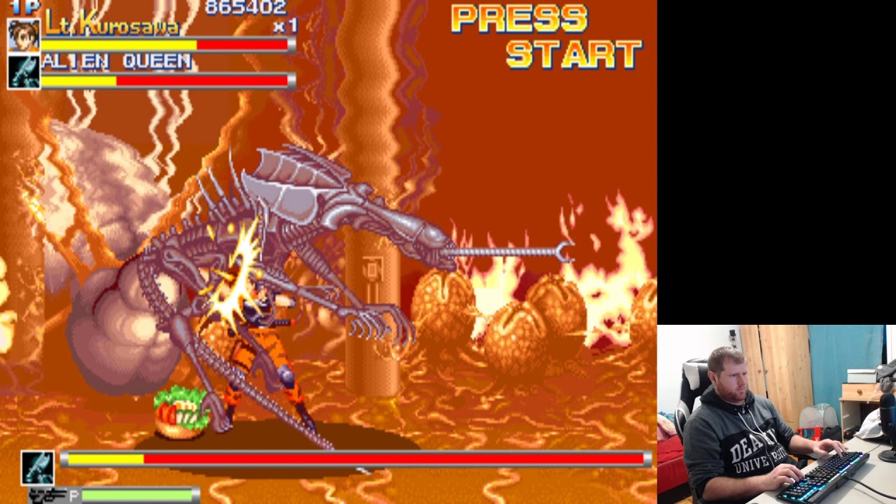 Alien vs Predator (Arcade) - Alien Queen 1 Strat (Linn) - YouTube
