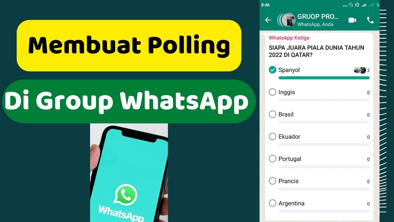 Fitur Baru WA !! Cara Membuat Polling Di Group WhatsApp - YouTube