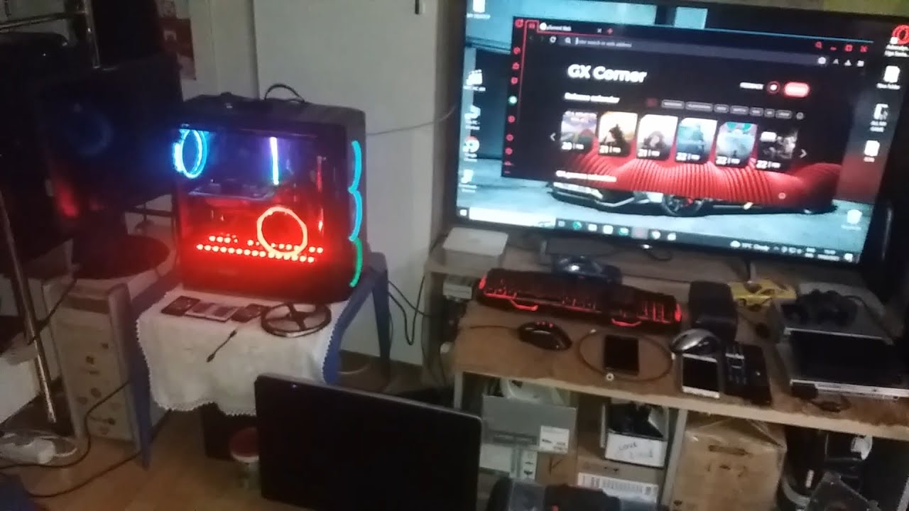 my new computer with RGB effects, I assembled it myself - YouTube