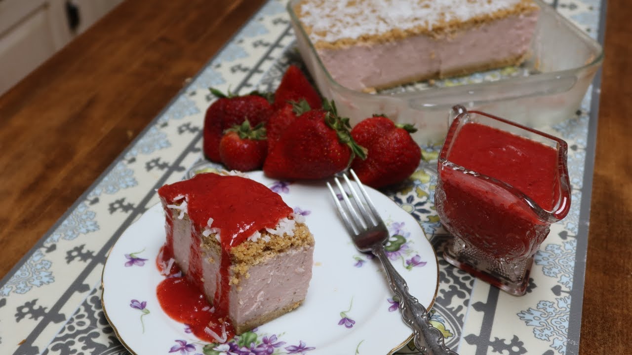 Congealed Strawberry Dessert - YouTube