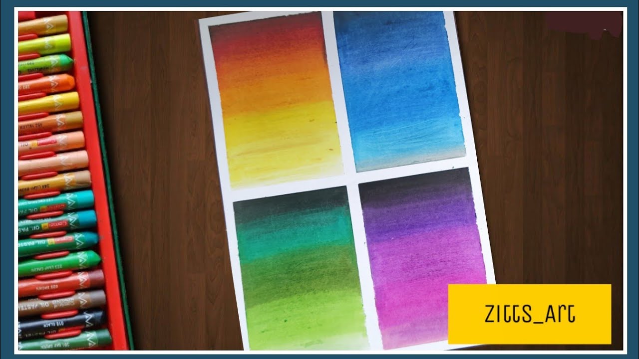 How to use Oil pastel | Basic Colour Shading | Blander Tricks ...