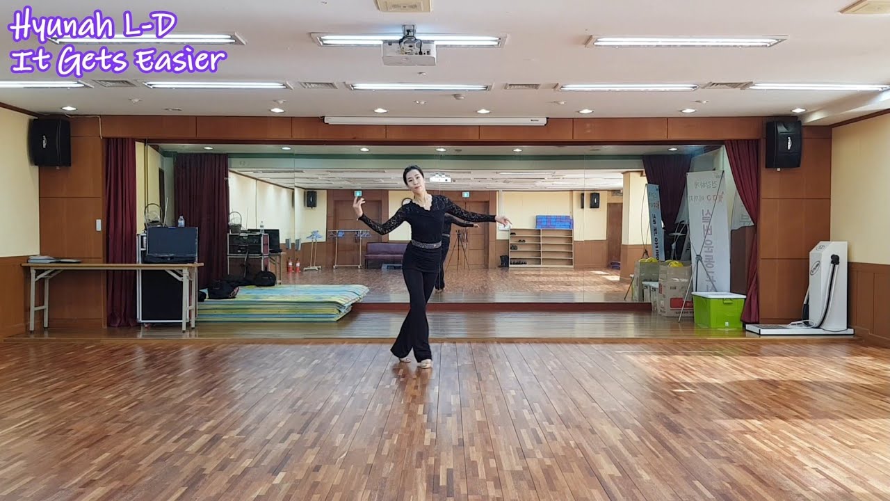 It Gets Easier Line Dance - Beginner (Demo & Count) - YouTube