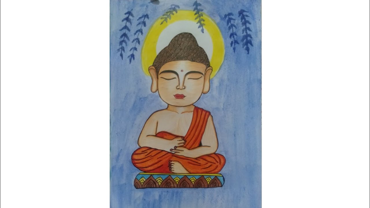 Buddha Dev drawing & colouring for beginners #drawing #youtube_video # ...