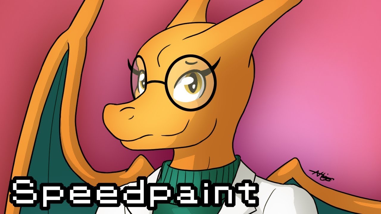 "Amante" - SPEEDPAINT in 60FPS! (Female Anthro Charizard) - YouTube