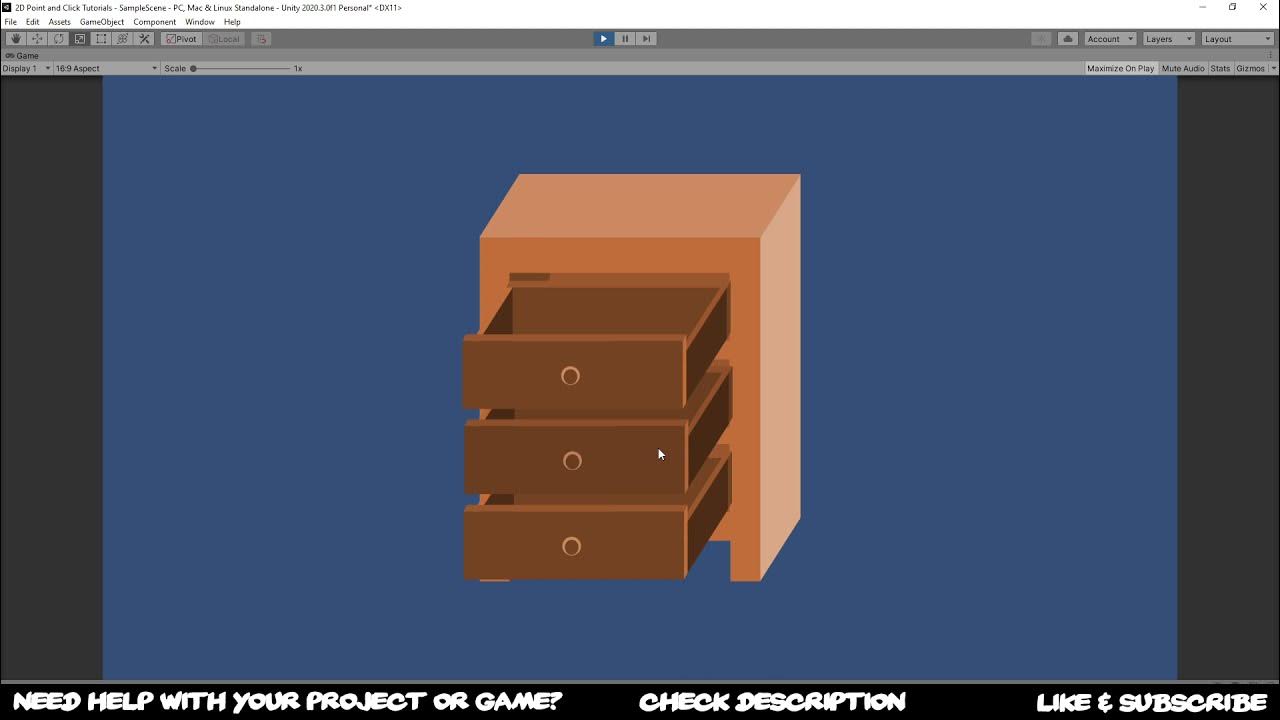 Unity Tutorial: 2D Point and Click Drawers with Buttons | OctoMan - YouTube