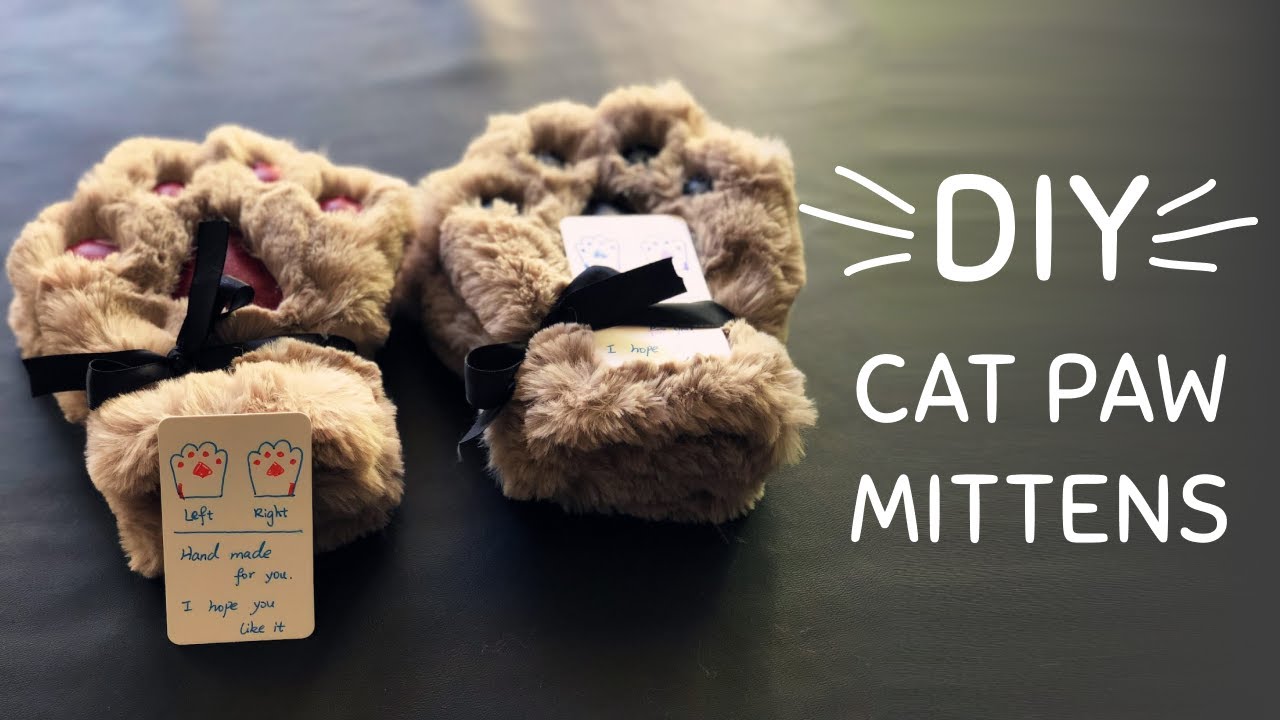 DIY Handmade Cat Paw Mittens as Christmas Gift // Unique & Artsy ...