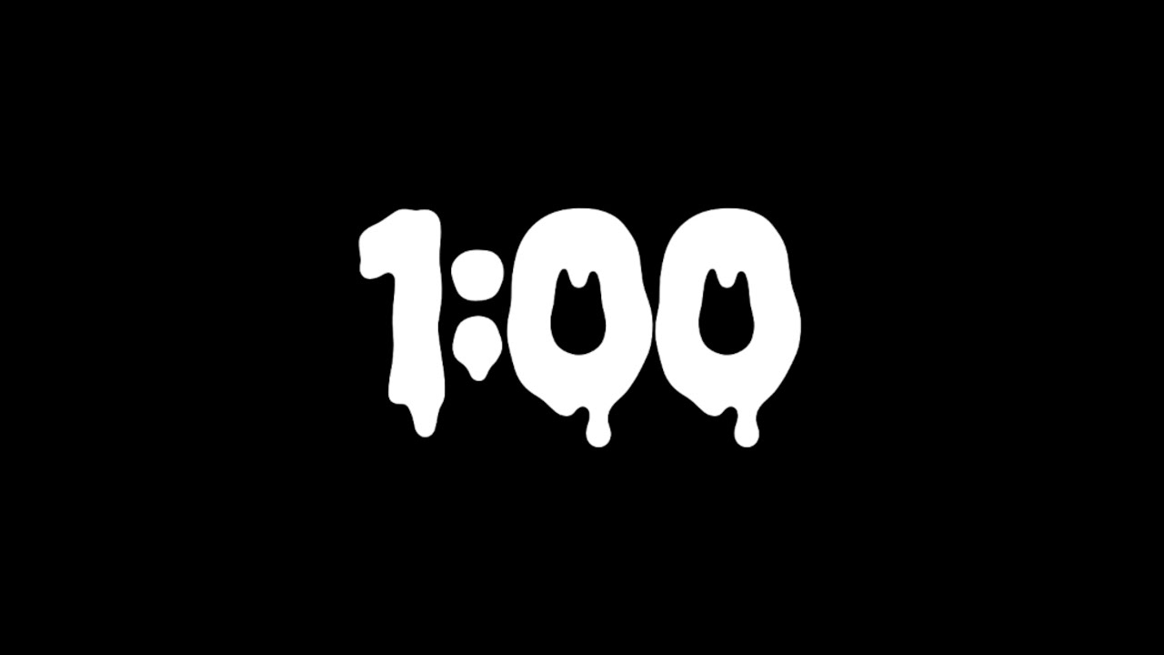 Spooky 1 Minute Countdown Timer with Vintage Halloween Music | White ...